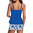 FDGIU Womens Trendy Blouson Tankini Bathing Suits - 2 Piece with Shorts ...