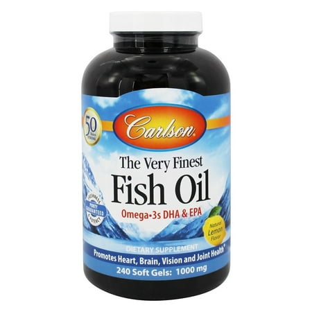 Carlson Labs - The Very Finest Fish Oil Lemon Flavor 1000 mg. - 240 ...