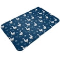 Bathroom Rugs Non Slip Washable - Bohemian Cute Duck Navy Blue Kitchen ...