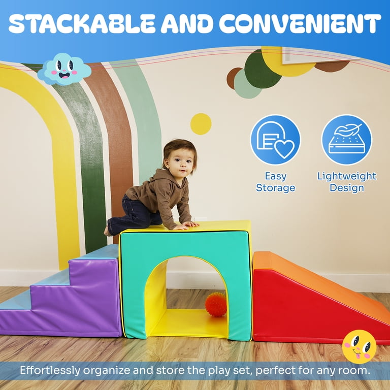 Soft Climbing Blocks For Toddlers Foam Climbing Blocks With PU Cover