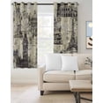Brown Architecture Blackout Curtains for Bedroom/Living Room, Thermal ...