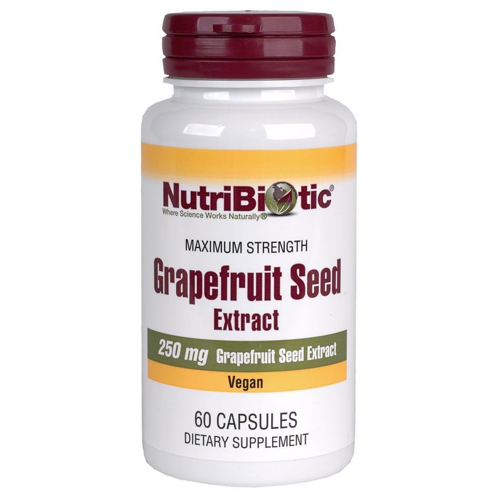 NutriBiotic Grapefruit Seed Extract Capsules, Maximum Strength, 250 Mg ...
