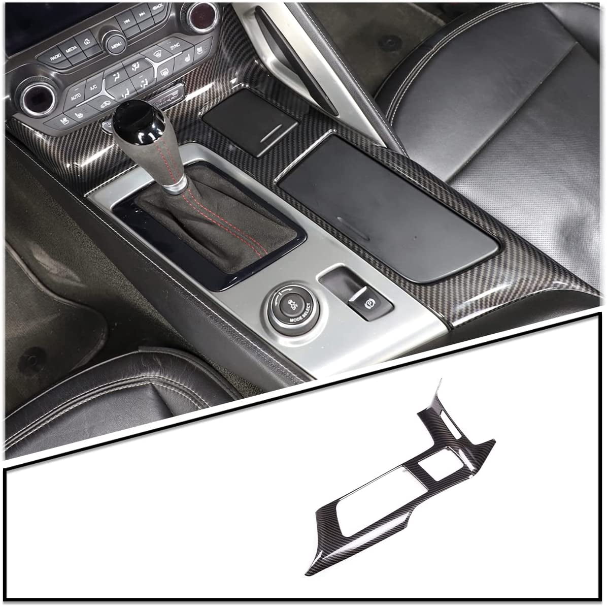 TINKI ABS Car Control Gears Shift Panel Protective Cover Molding Trims ...