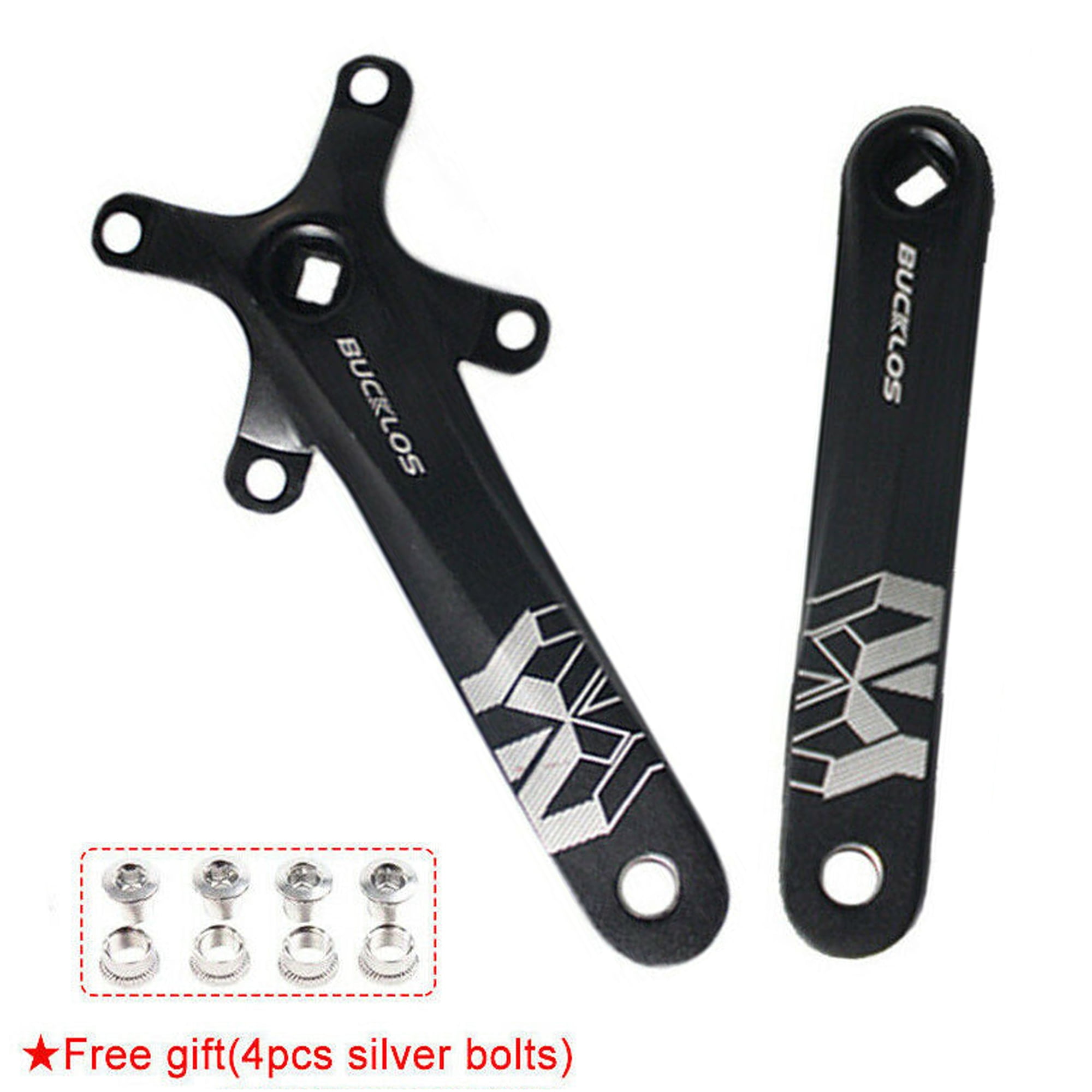 BUCKLOS 104 BCD Mountain Bike Single Speed Crank, 170mm MTB Square ...