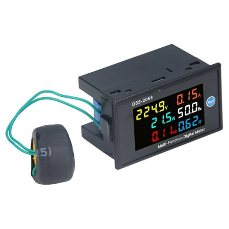 Single Phase Power Monitor AC 200V-450V LCD Digital Display Current ...