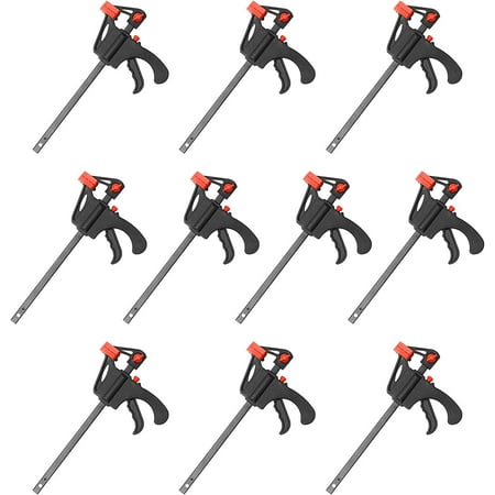 YDJKET 10 Pack 10cm Quick Clamp Clamp One Hand Cable Clamps Wood Clamps ...
