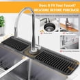 24-Inch Kitchen Sink Splash Guard Mat | 7° Slope for Fast Self-Draining ...