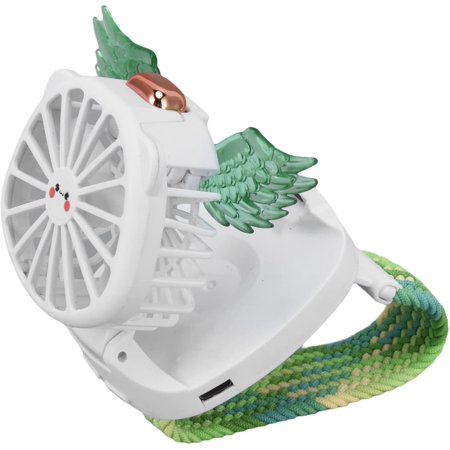 Mini Clock Fan Portable Clock Fan Wireless Design Ribbon Braided 350mAh ...