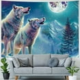 Chilfamy Cool Wolf Tapestry for Men, Fantasy Animals Psychedelic Moon ...