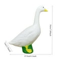 Desk Goose Statue, White Goose Figurine, Resin Animal Figurine ...