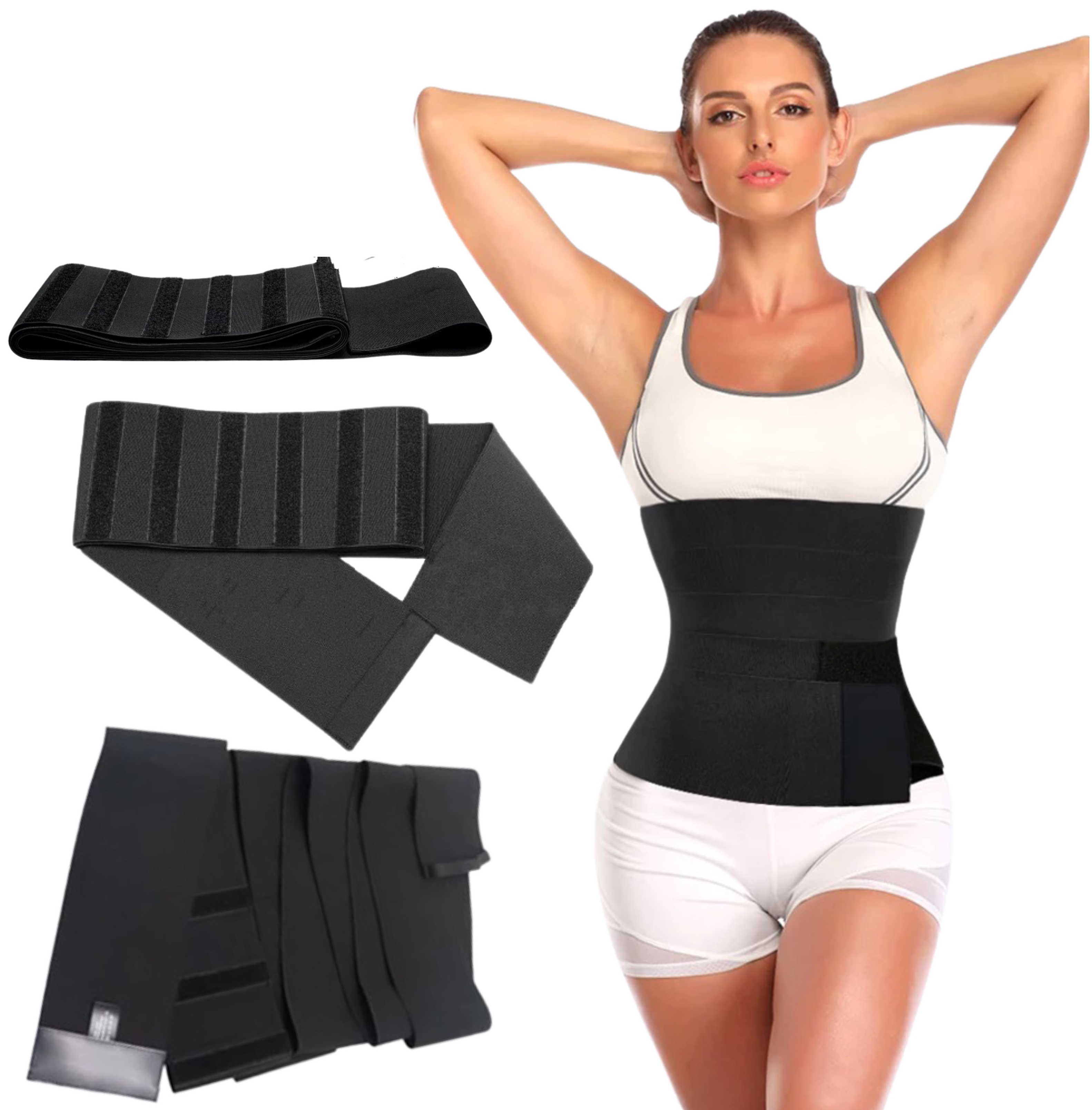 Waist Trainer Bandage Wrap Compression Belt for Women Tummy Control ...