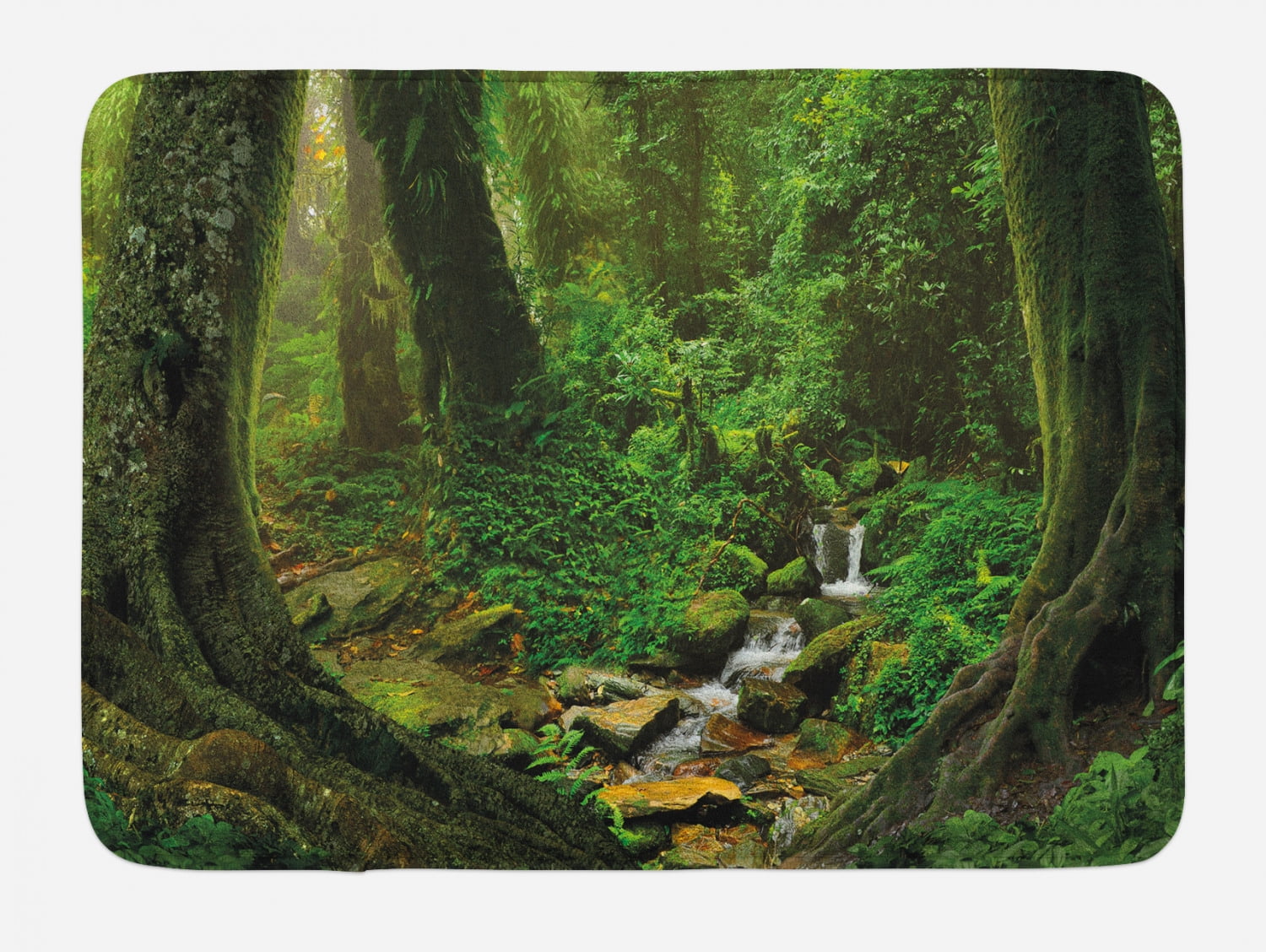Nature Bath Mat, Wonderland Forest Nepal Asian Jungle Rainforests ...