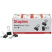 "Staples Small Metal Binder Clips, Black, 0.75"" Size, 0.38"" Capacity ...