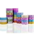 30 Rolls Glitter Washi Masking Tape DIY Stick Paper Tape Decorative ...