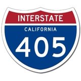 Interstate 405 Freeway Sign Shaped Bumper 3M Reflective sticker| Los ...