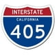 Interstate 405 Freeway Sign Shaped Bumper 3M Reflective sticker| Los ...
