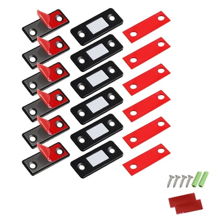 Magnetic Door Magnet Set of 6 Ultra Thin Stainless Steel Magnetic Latch ...