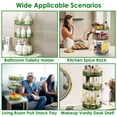 Moclever 360° Rotating Makeup Organizer 3 Tier Cosmetic Storage Tray ...