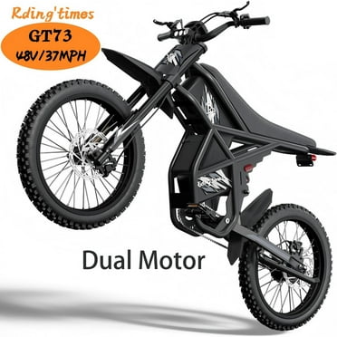 Ridingtimes GT73 Electric Motorbike 2400W 48V 18.2AH*2 Electric BIKE with 25" tires digital ...