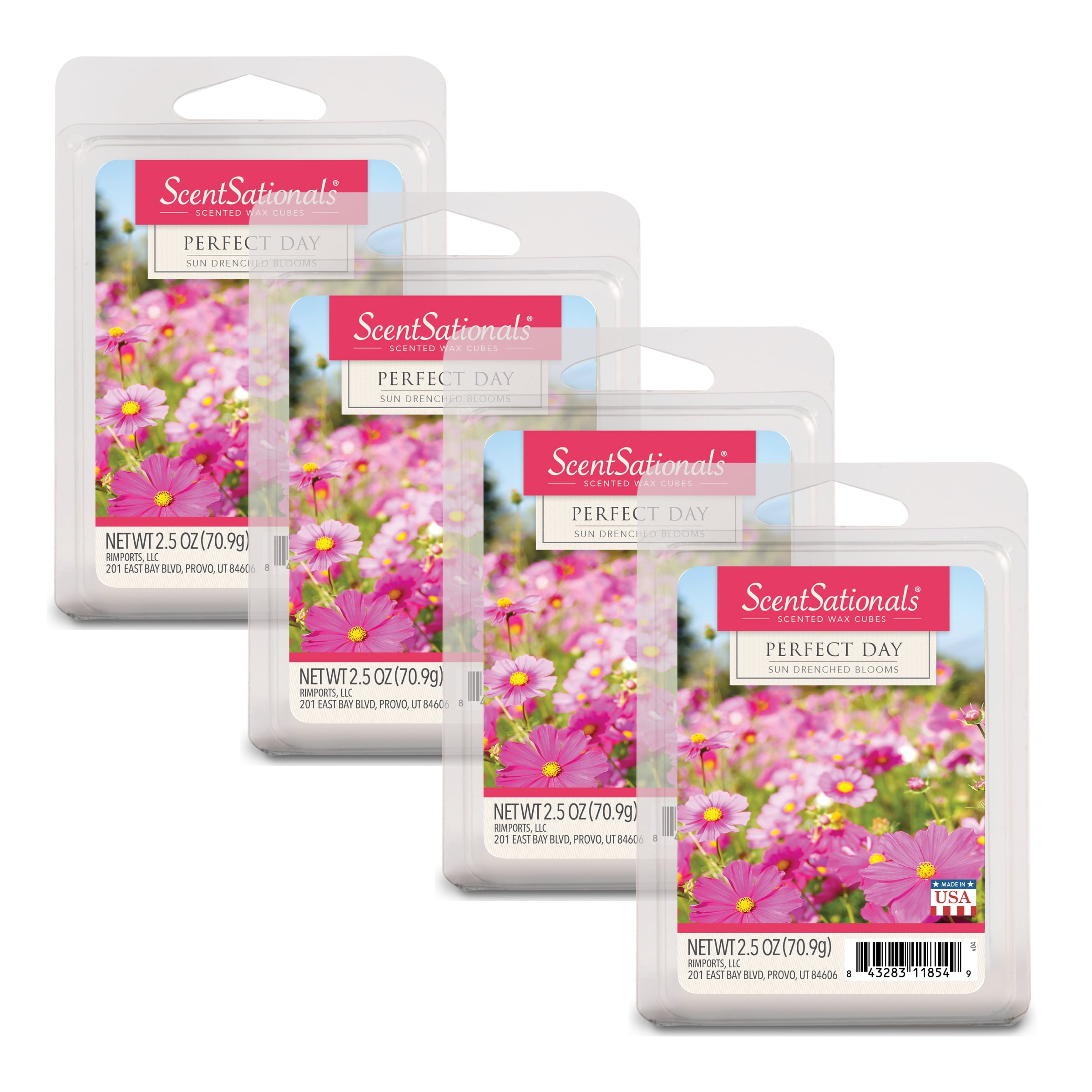 ScentSationals 2.5 oz Perfect Day Scented Wax Melts, 4-Pack - Walmart.com