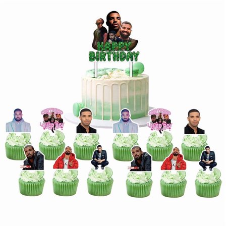 Drake Birthday Party Supplies Balloons Plates Decoration Cake Topper ...