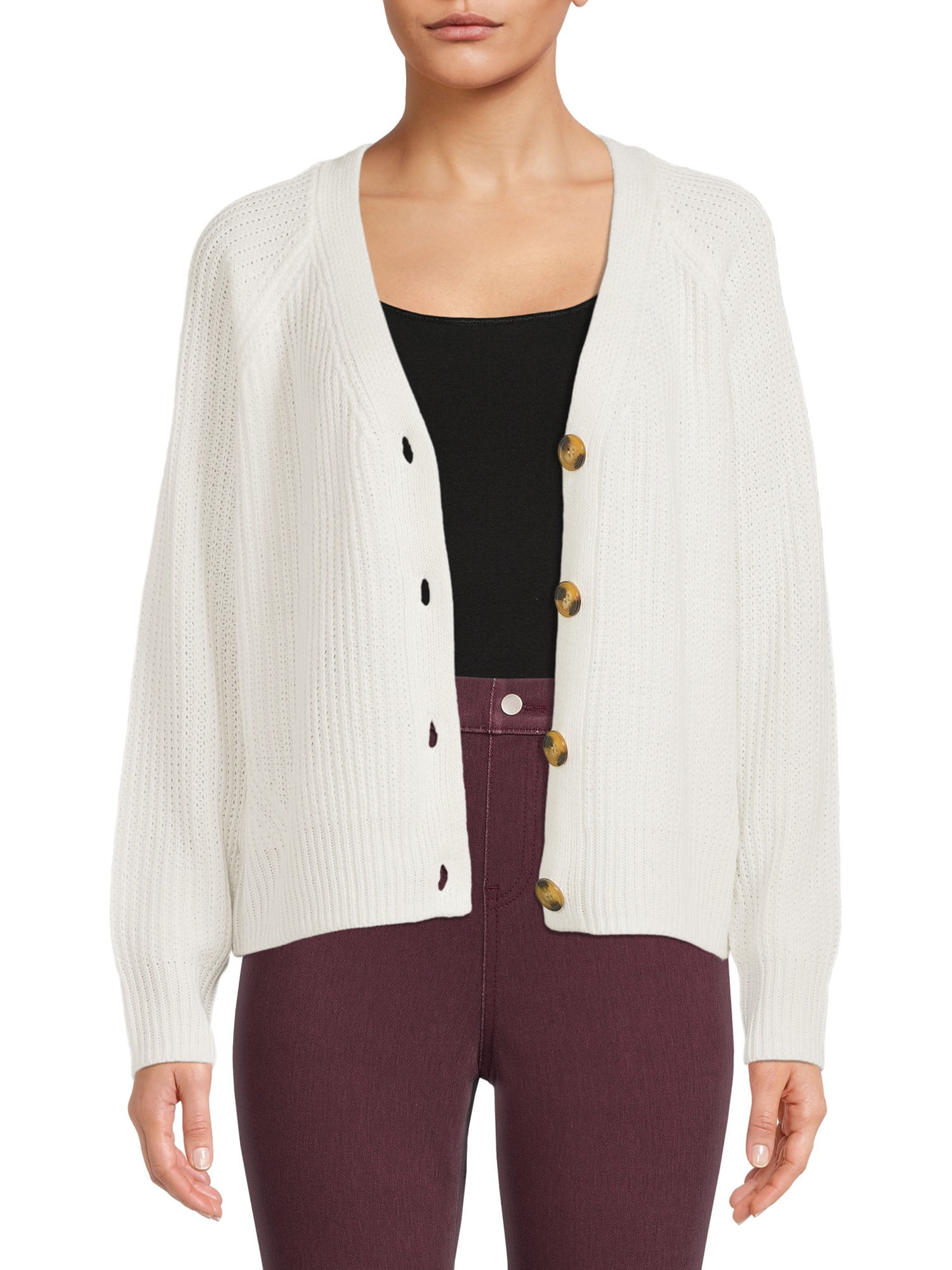 Time and Tru Women's Boyfriend Cardigan - Walmart.com