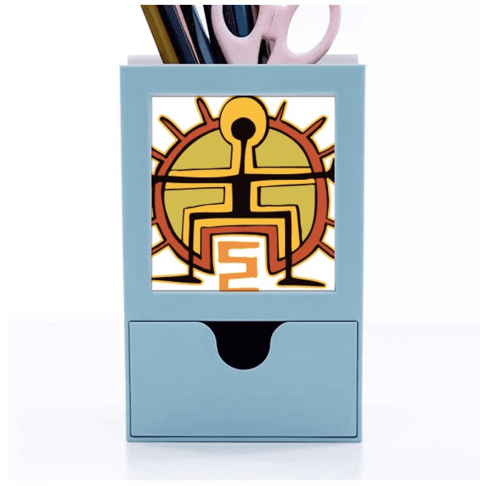 Egypt Figure Sun Totem Desk Supplies Organizer Pen Holder Card ...
