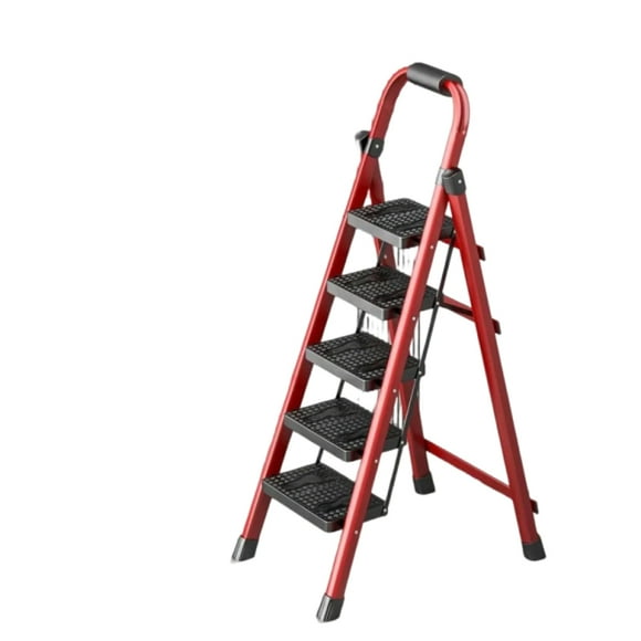 Zootealy Hand Tools 5-Step Folding Ladder, Lightweight with Anti-Slip ...
