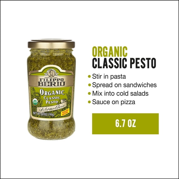 Filippo Berio Vegan Basil Pesto 6.7 oz - Walmart.com