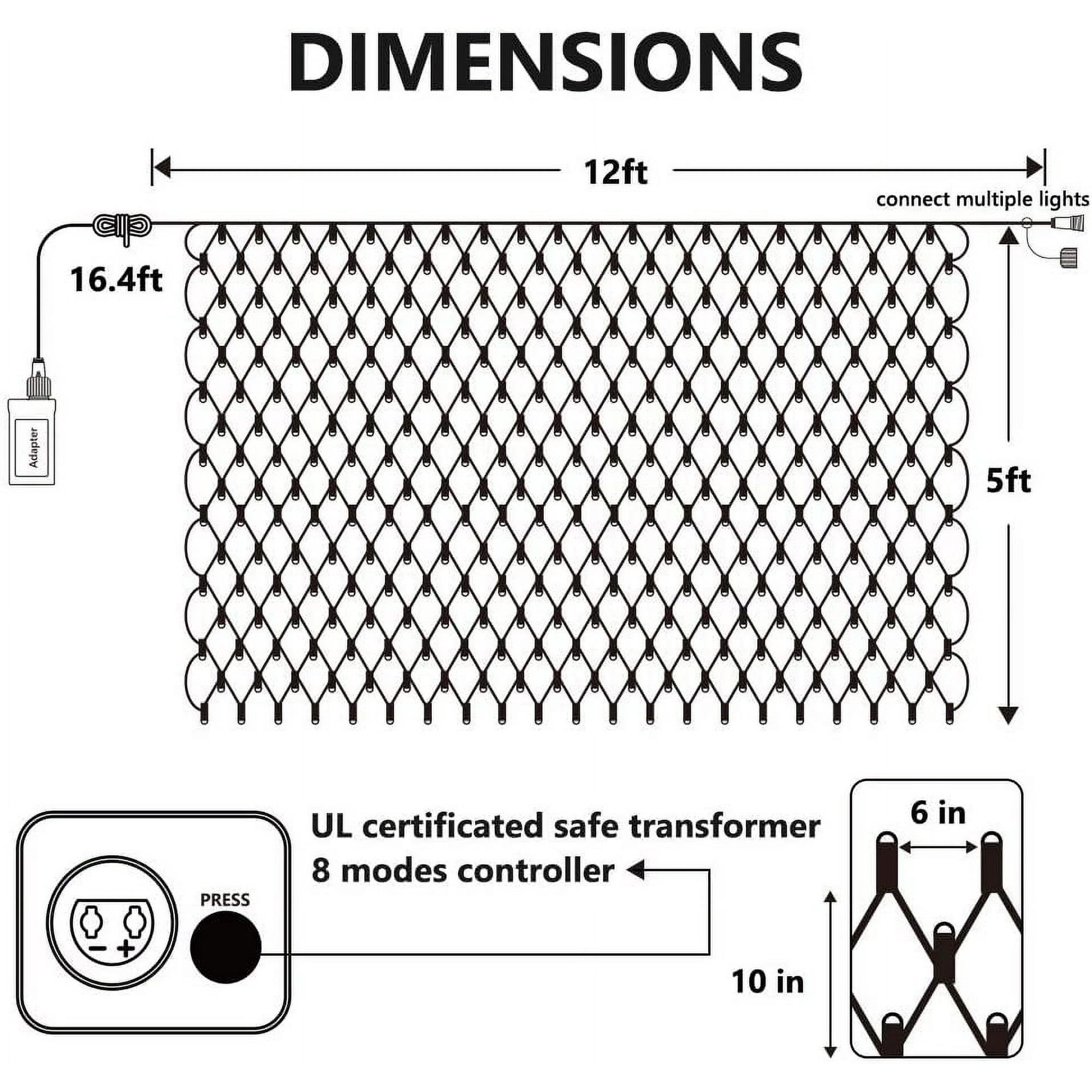 Click here for Fhylgn 12ft X 5ft 360 Led Connectable Christmas Ne... prices