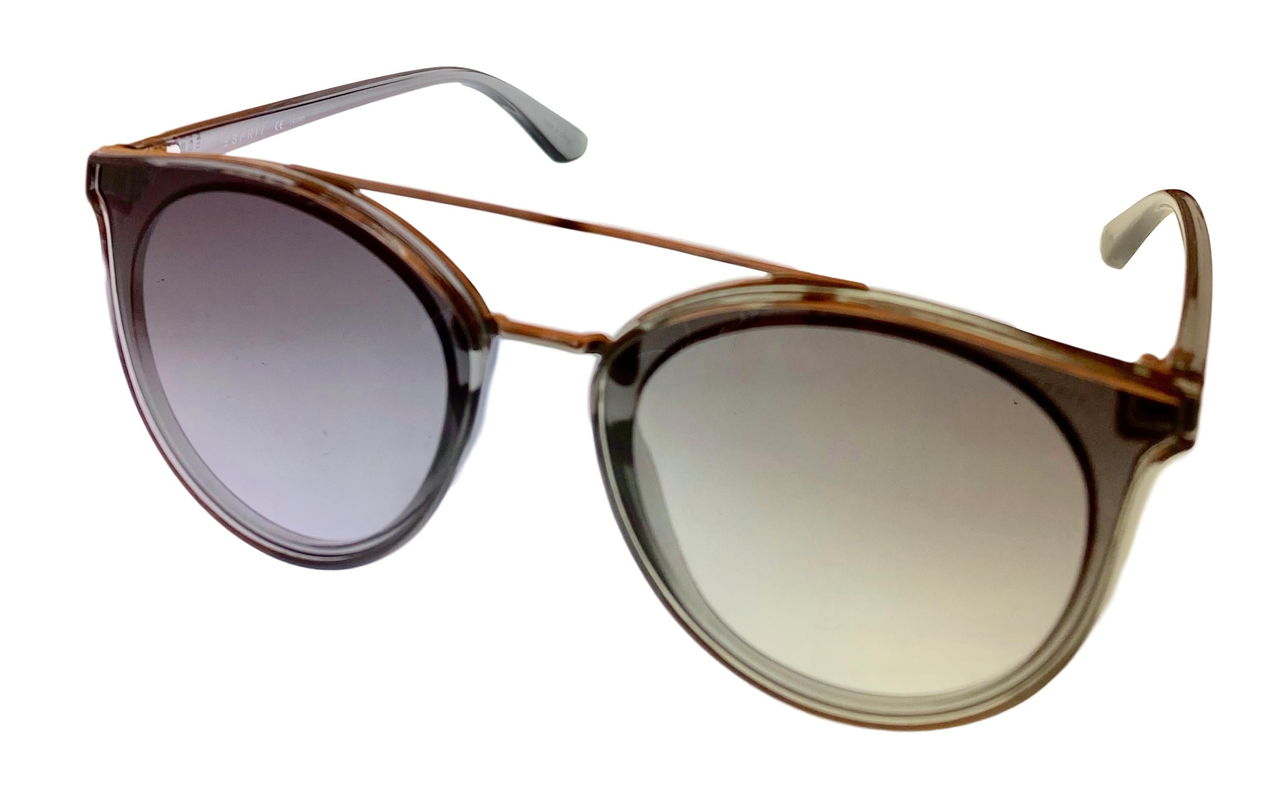 Esprit Womens Sunglass Grey Fade Round Fashion Plastic, Gradient Lens ...