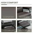 HOMCOM Recliner Chair with Ottoman, PU Leather Swivel, 135° Adjustable ...