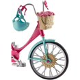 Barbie's Rider Doll Ride Toy - Barbie Bicycle with Basket of Flowers ...
