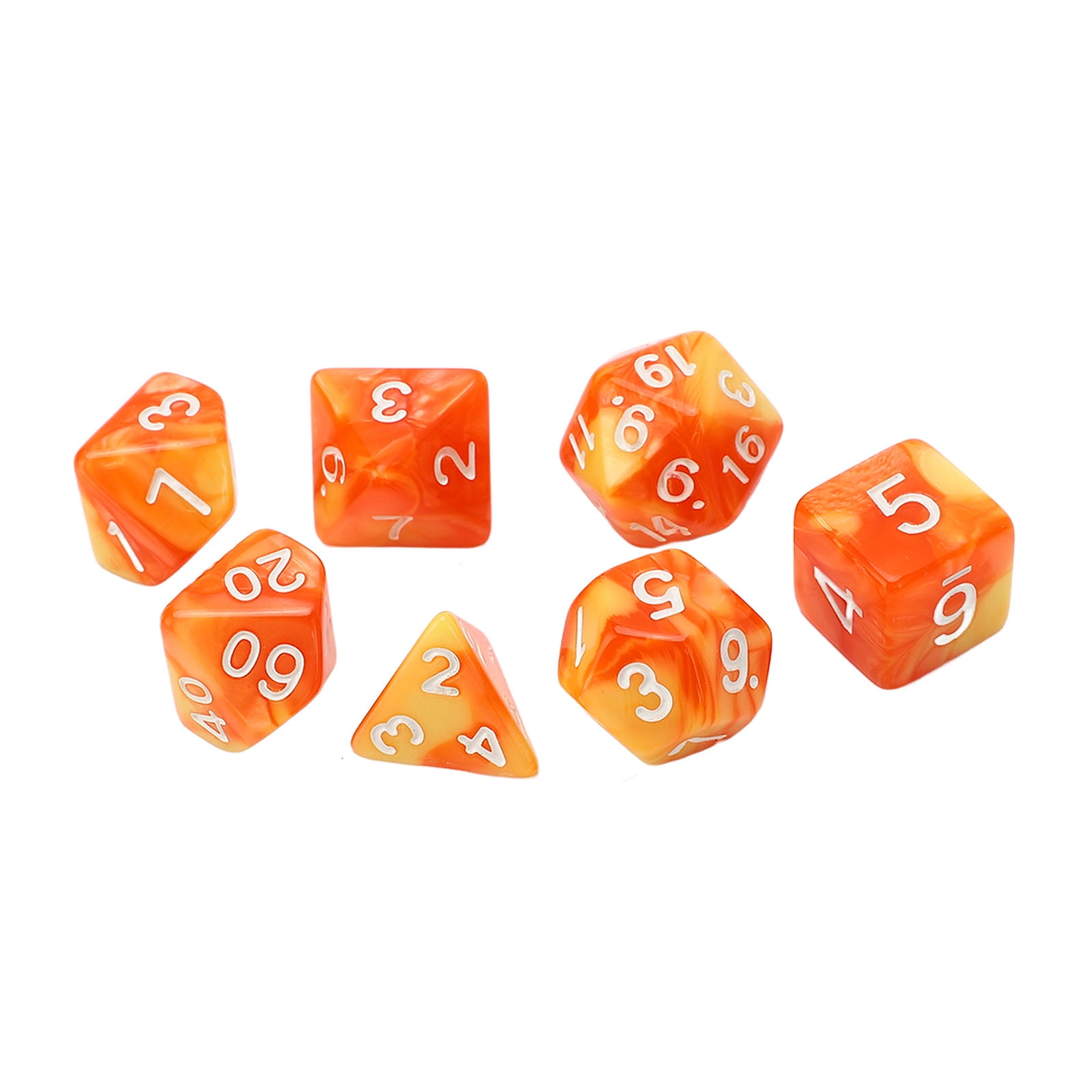 Juego de 4 Dados Poliédricos de Número Blanco Grande Dados ...