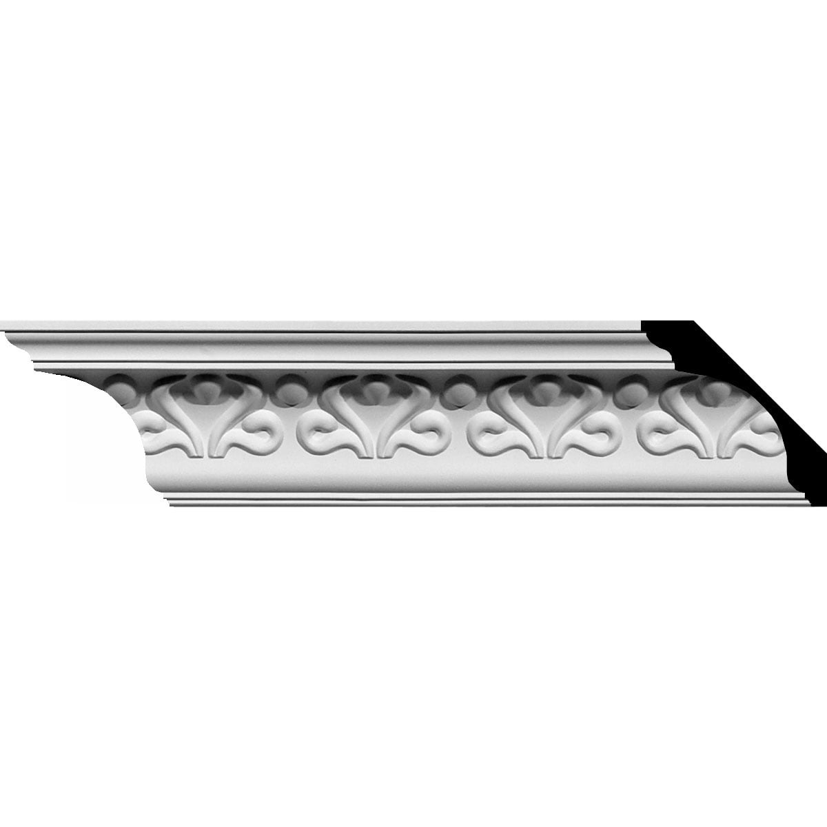 3 1/8"H x 3 1/8"P x 4 1/2"F x 94 1/2"L Read Crown Moulding - Walmart.com