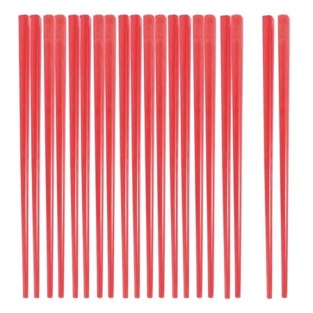 10 Pairs Kitchen Tableware Red Plastic Tapered Chopsticks | Walmart Canada