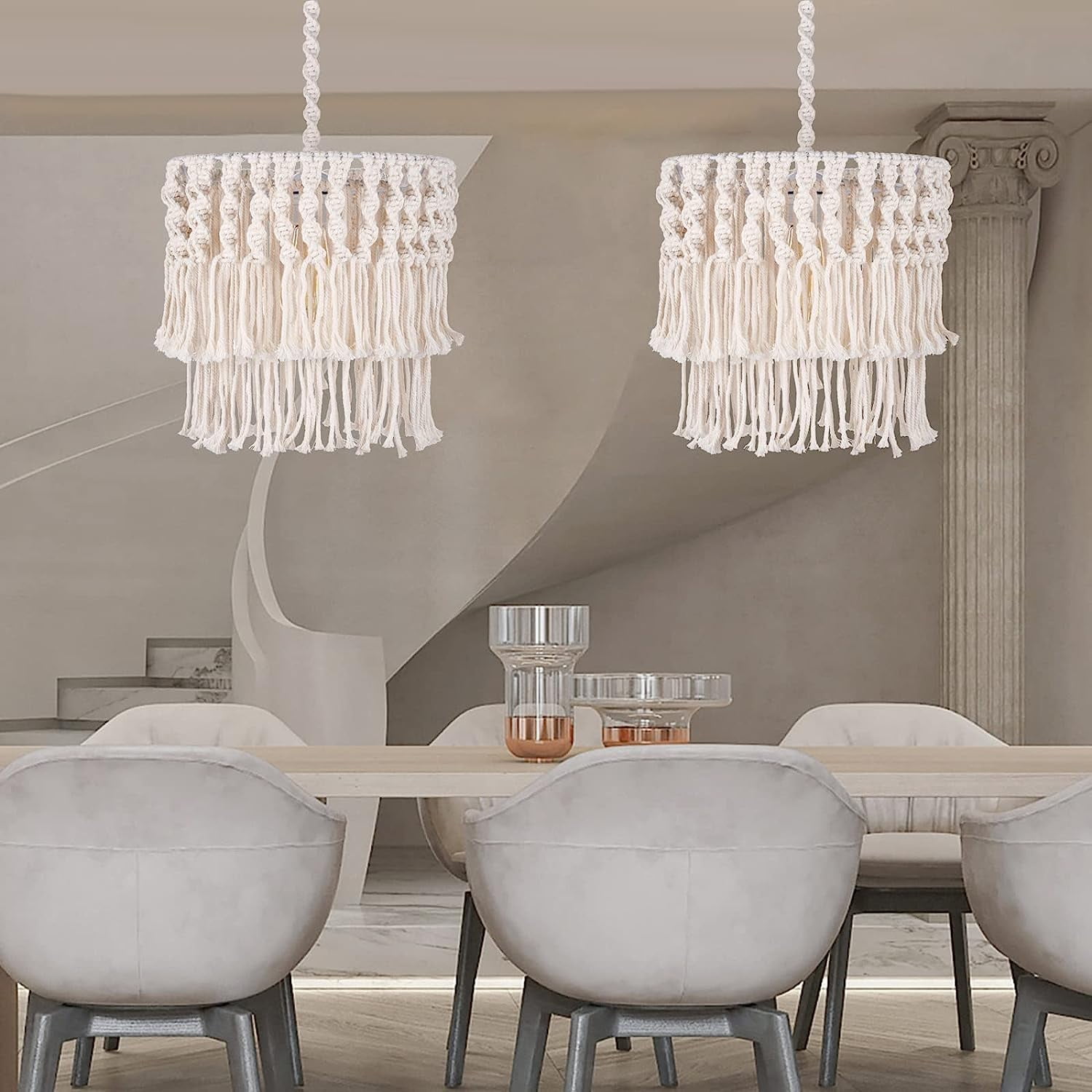 Arturesthome Boho Pendant Light Adjustable Hanging Light Fixtures with ...