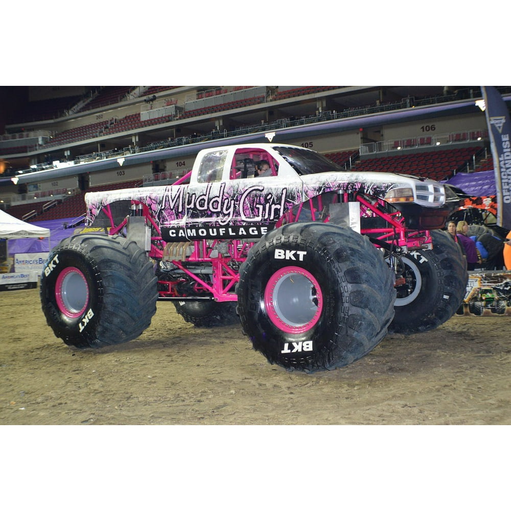 Canvas Print Monster Truck Monster Jam Motorsports Muddy Girl Stretched Canvas 10 X 14 Walmart