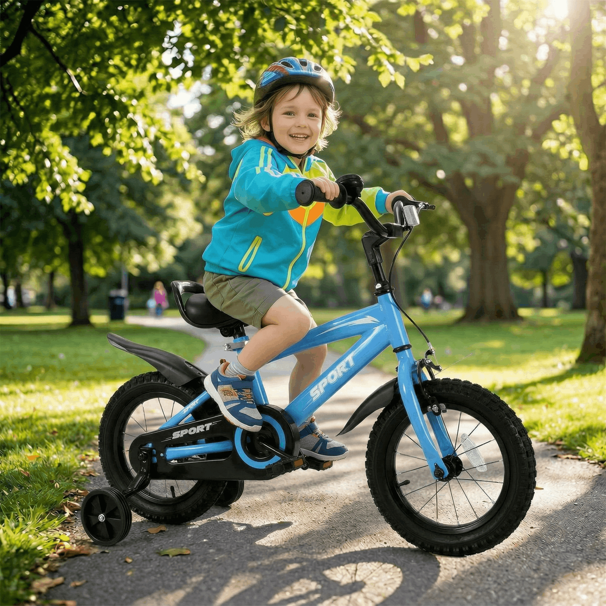 Naipo 12-inch Kids Girls and Boys Blue Bike for 2-5 Years Old Age Group ...