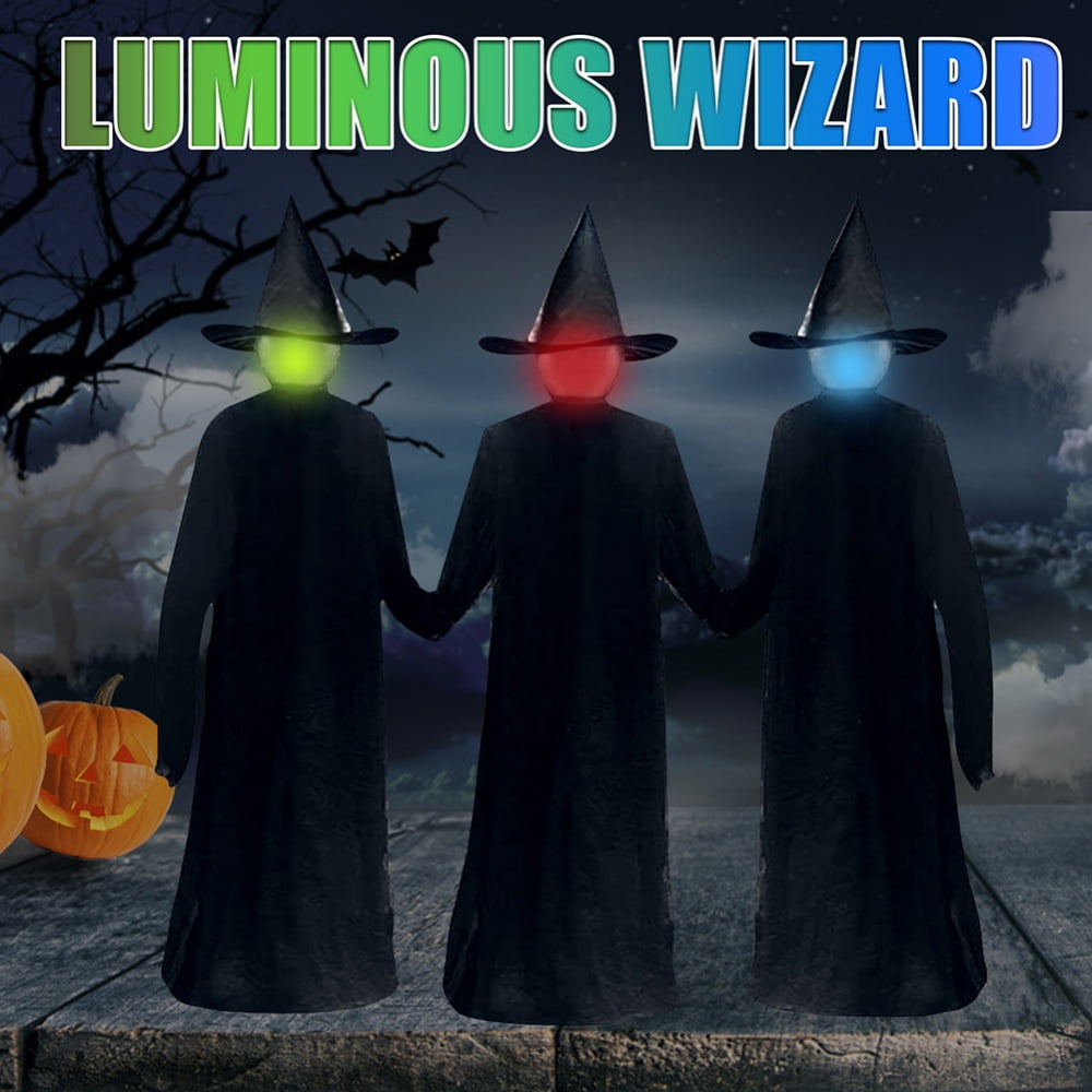 67" Halloween Light Up Witch Yard Stake, Witch Yard Sign for Halloween ...