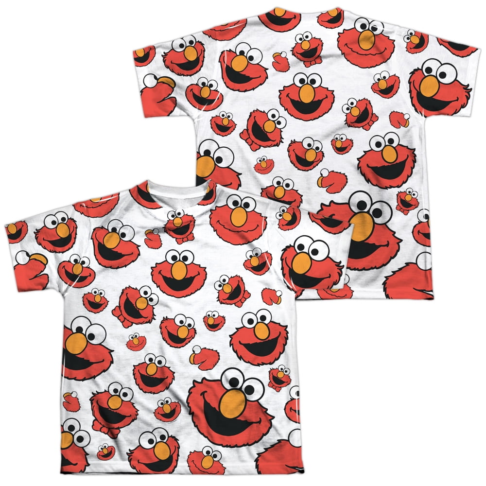 Sesame Street - Elmo Face Pattern (Front/Back Print) - Youth Short ...