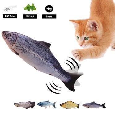 Flippity Fish Cat Toy ss Seen on TV, Flops and Wiggles like a Real Fish ...
