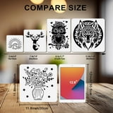 Flower Vase Stencil Wildflowers Painting Stencils 11.8x11.8inch Floral ...