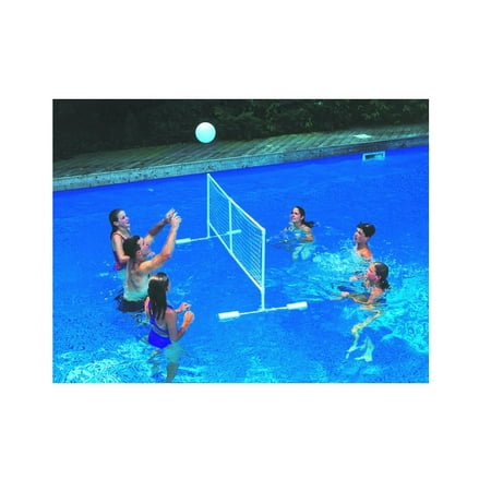 Swim Central 86" White Water Sports Swimming Pool Floating Volleyball ...