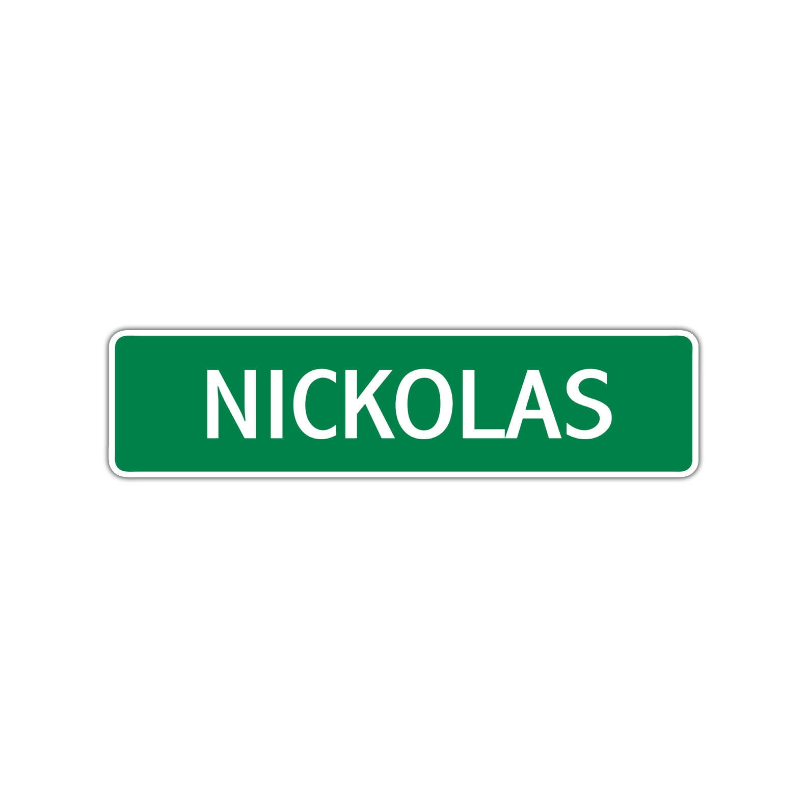 Nickolas Boys Children Name Letter Printed Plaque Decoration Label ...