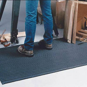 Rubber-Cal "Foot-Rest" Interlocking Anti-Fatigue Floor Mat - 1/2 in x ...