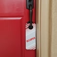 Occupied Red Stripes Plastic Door Knob Hanger Sign - Walmart.com