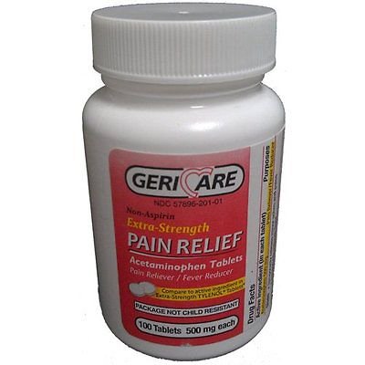 Acetamin 500mg Caplet 100ct Geri-care - Walmart.com