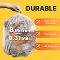 Bagtron 7-10 Gallon Trash Bags, 8 Micron, 24" x 24", Natural Clear ...