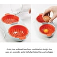Microwave Egg Poachers Double Cup Egg Boiler Draining Egg Boiler Non ...